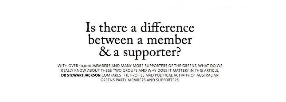 Is there a difference between a member and a supporter? | Australian Greens